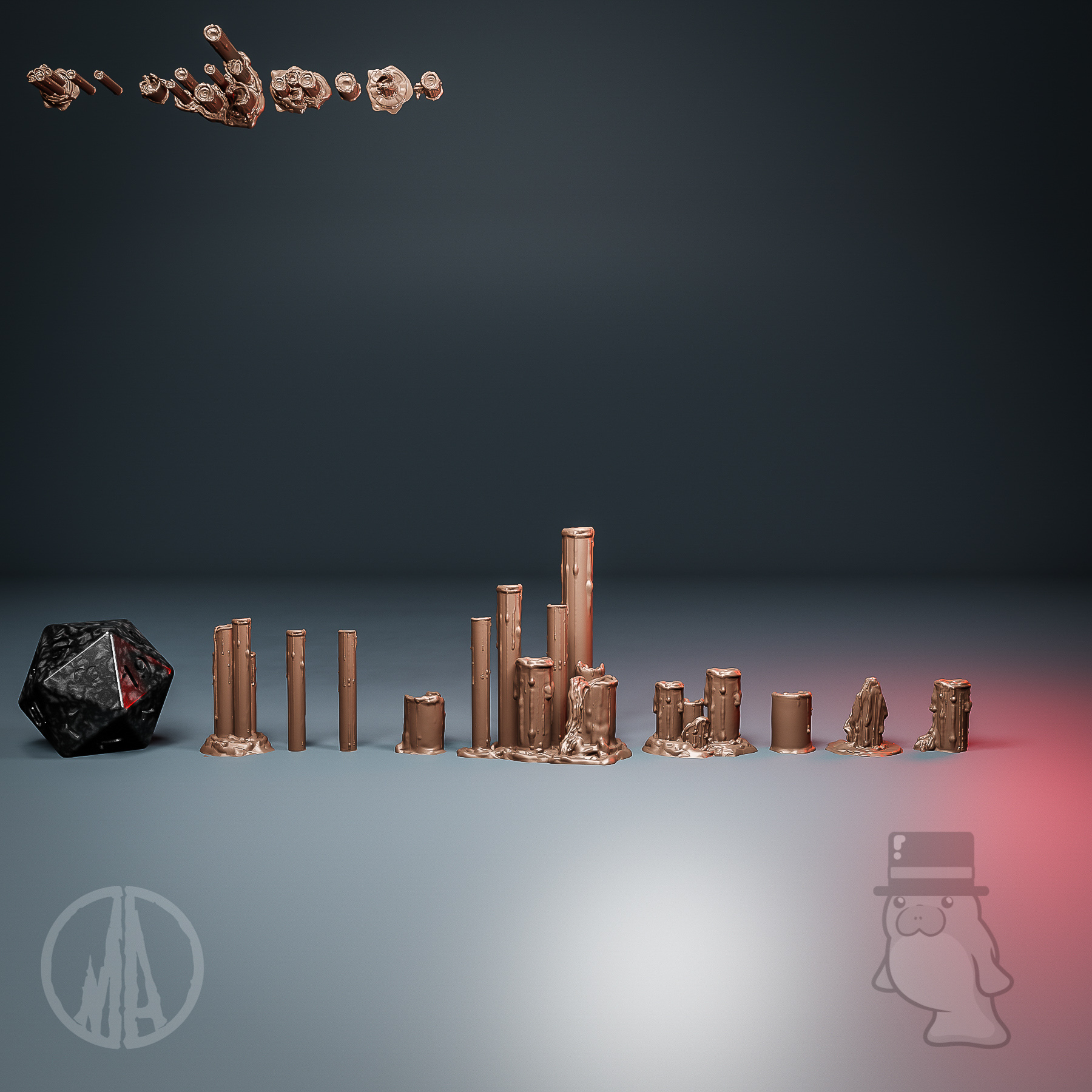 Candle Set - Lost Souls - Monolith Arts :: Mini Manatee New Zealand